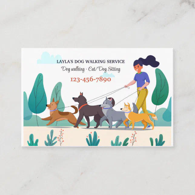 Dog Walker Business Card | Zazzle