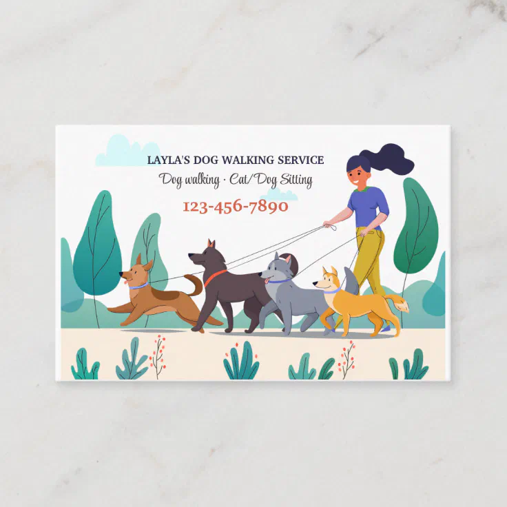 Dog Walker Business Card | Zazzle