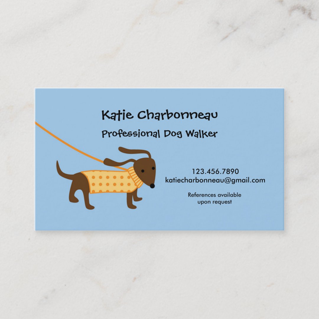 Dog Walker Business Card | Zazzle