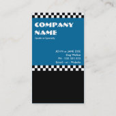 dog walker checkers punchcard loyalty card | Zazzle