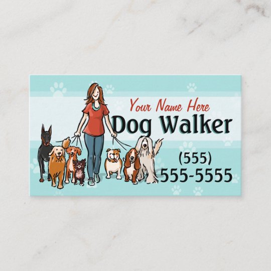 Stylish pet care dog walker walking business card | Zazzle.com