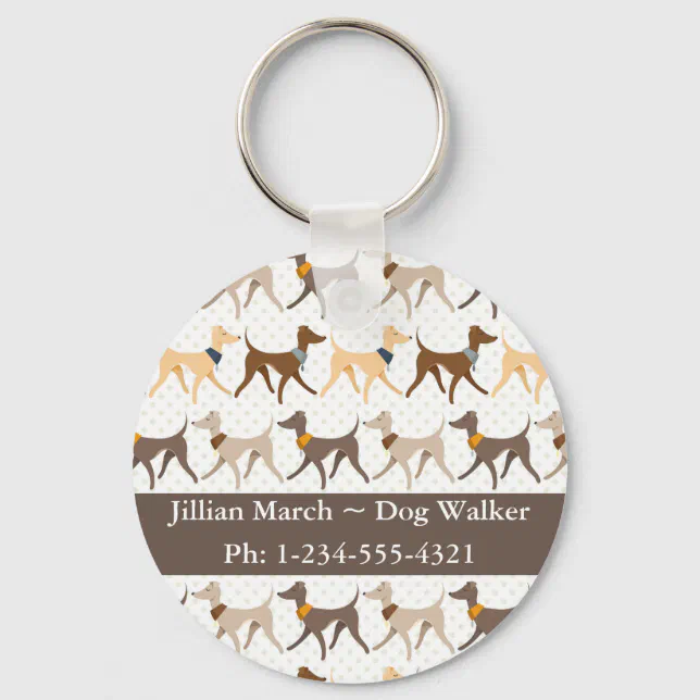 Dog Walker Keychain | Zazzle