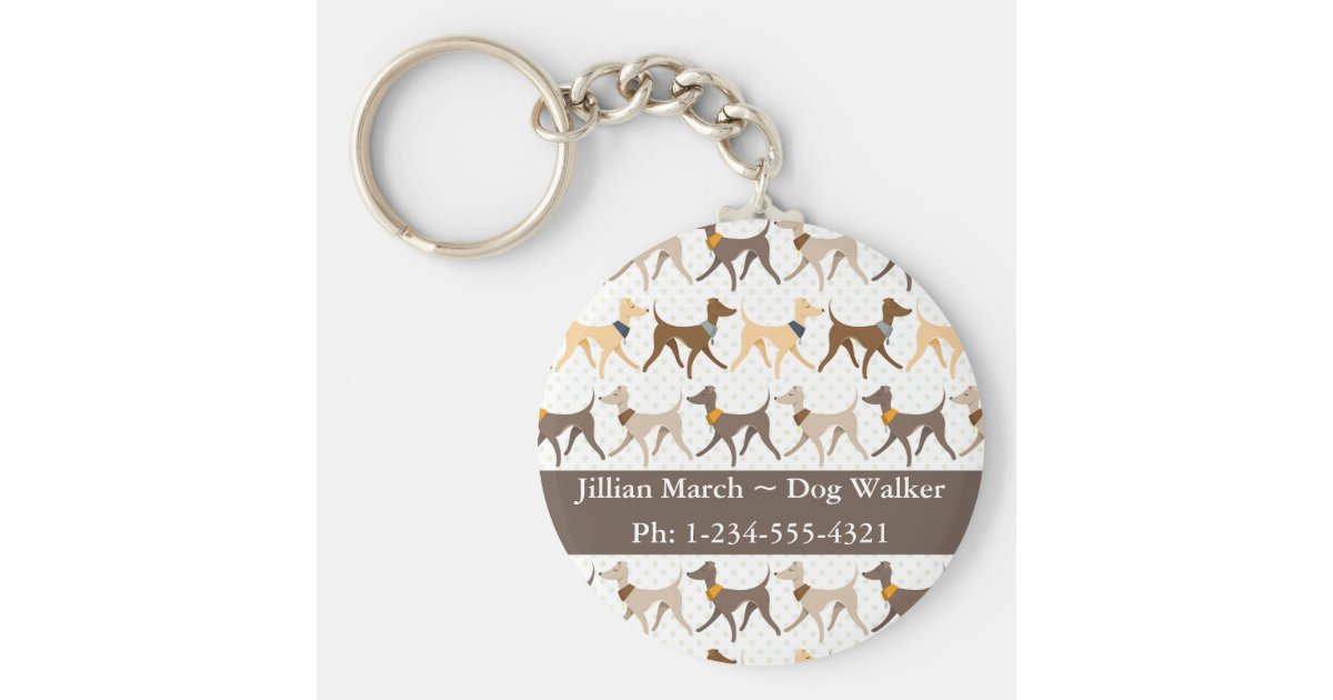 Dog Walker Keychain | Zazzle