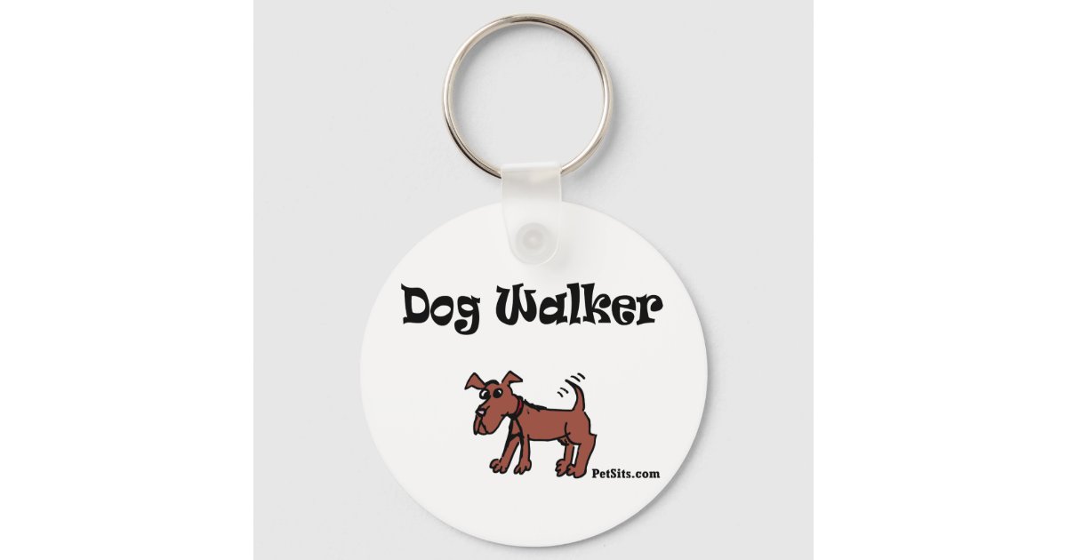 Dog Walker Keychain | Zazzle