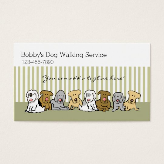 Dog Walker Pet Business Customizable Business Card | Zazzle.com