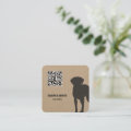 Dog Walker QR Code Square Business Card | Zazzle