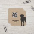 Dog Walker QR Code Square Business Card | Zazzle