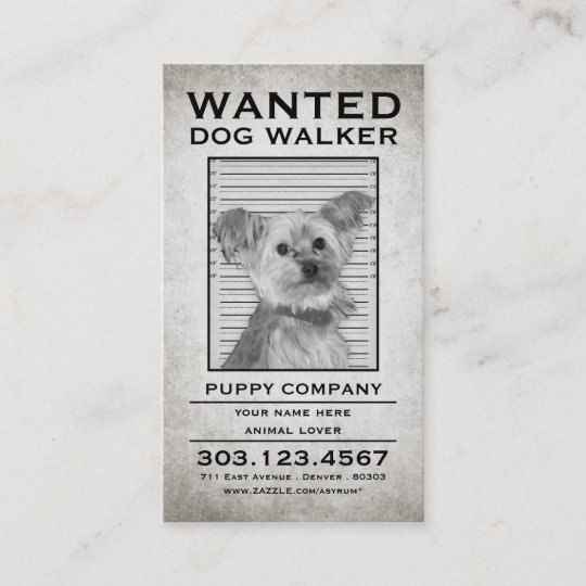 dog walker wanted poster stamp card | Zazzle.com