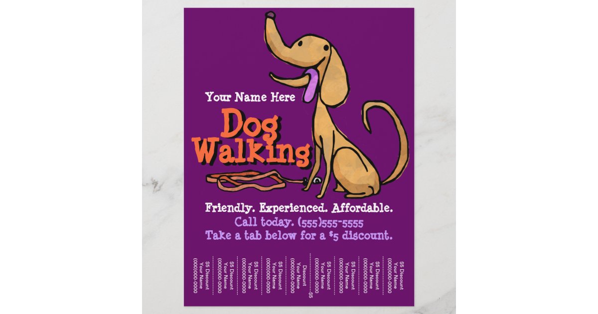 Dog Walking.Advertising Promotional Flyer | Zazzle