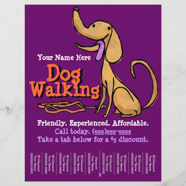 Dog Walking.Advertising Promotional Flyer | Zazzle