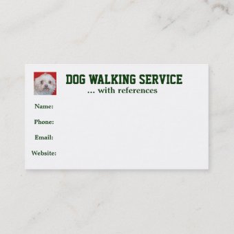 Dog Walking Business Card | Zazzle