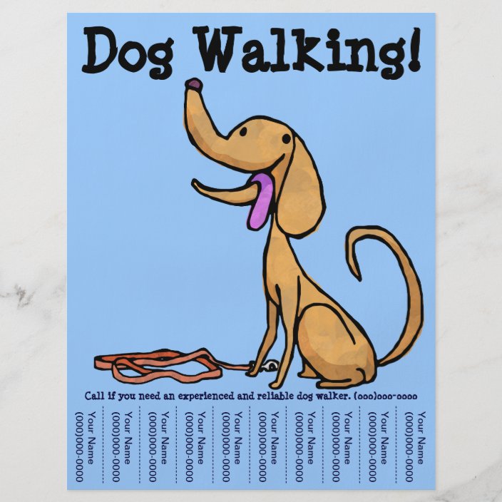 Dog Walking Flyer Zazzle