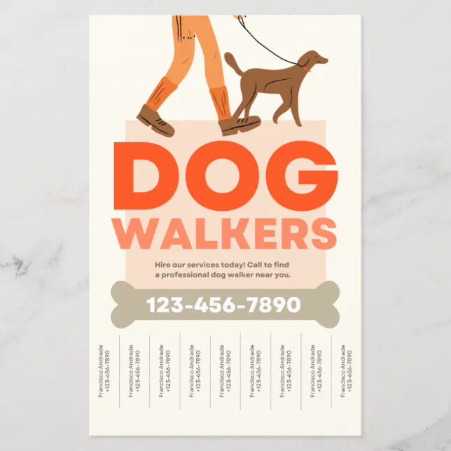 Dog Walking Flyer | Zazzle
