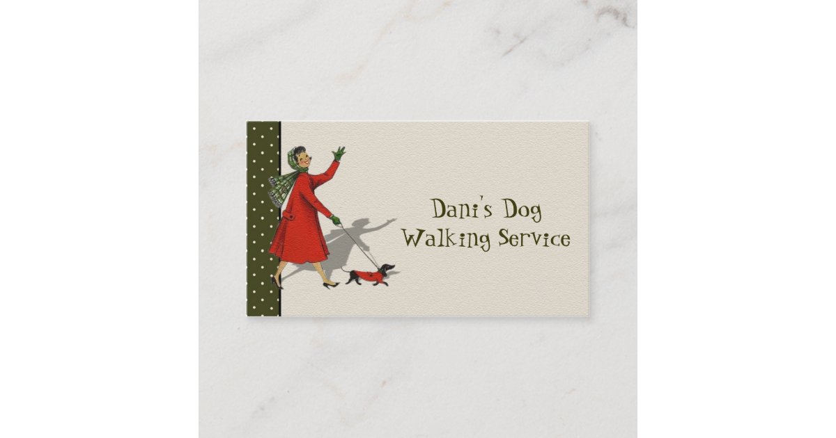 Dog Walking & Pet Services Business Card | Zazzle