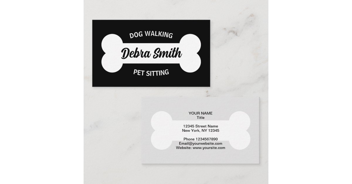 Dog walking pet sitting business card template | Zazzle