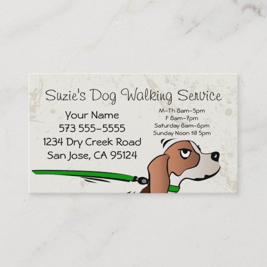 Dog Walking Service Business Card | Zazzle.com