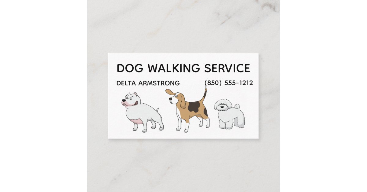 Dog Walking Service Business Cards | Zazzle
