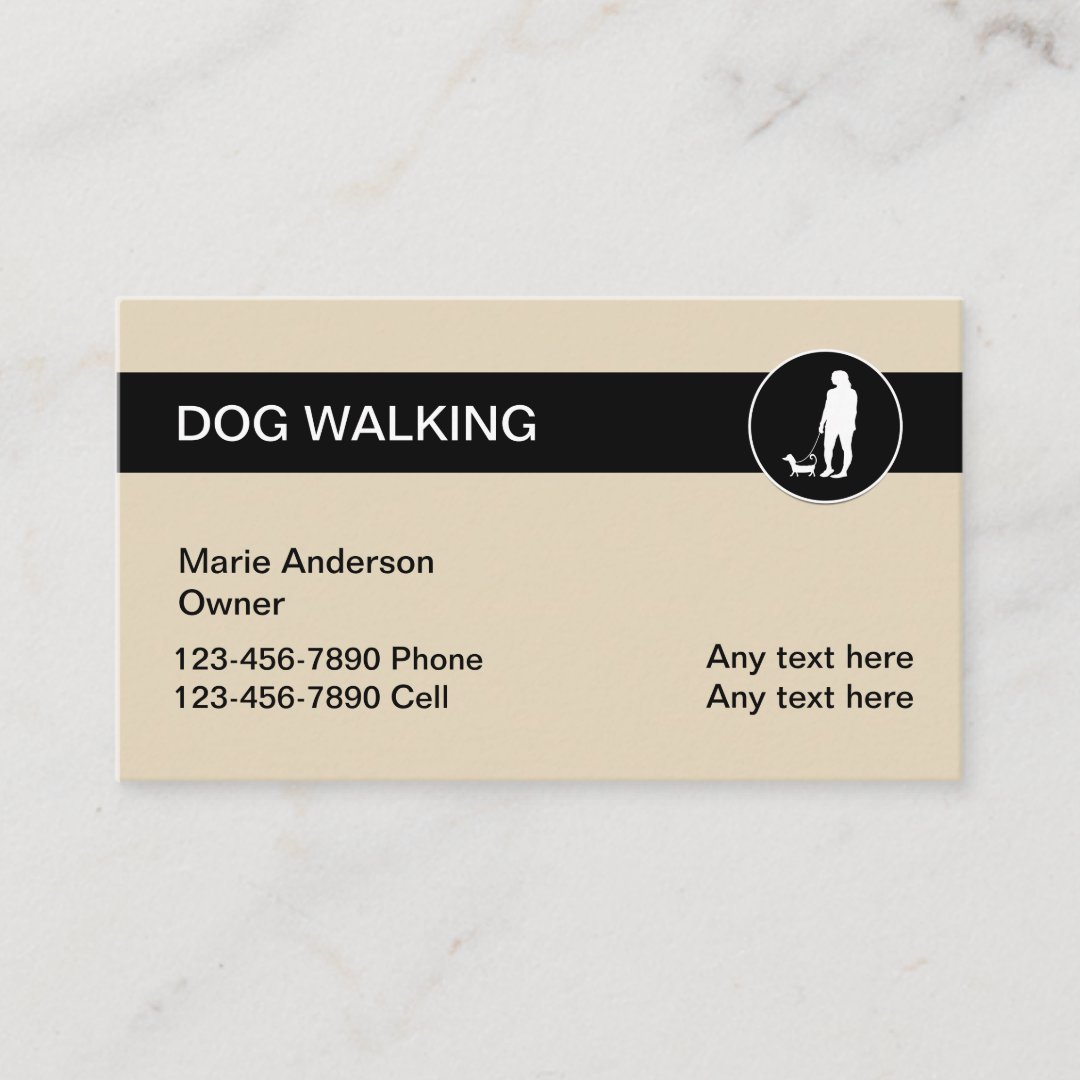 Dog Walking Services Business Cards | Zazzle
