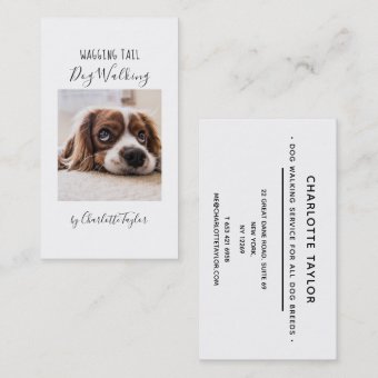 Dog Walking Theme Cute Business Card | Zazzle