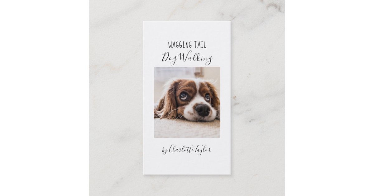 Dog Walking Theme Cute Business Card | Zazzle