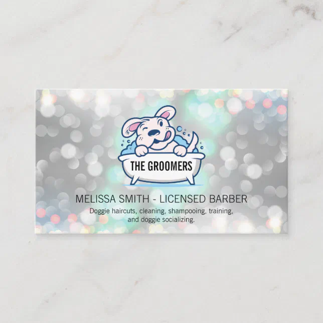 Dog Wash | Cleaner | Boke Business Card | Zazzle