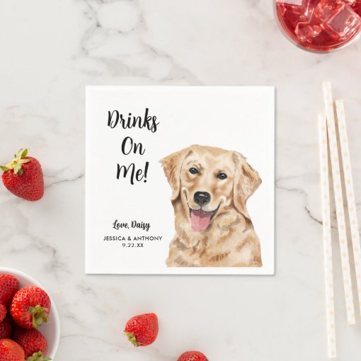 Dog Wedding Cocktail Napkins | Zazzle