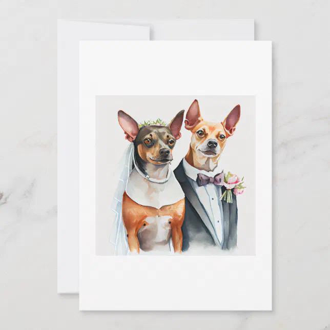 dog wedding invitation | Zazzle