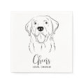 Dog Wedding Personalized Cheers Labrador Cocktail Napkins | Zazzle
