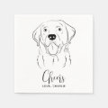 Dog Wedding Personalized Cheers Labrador Cocktail Napkins | Zazzle