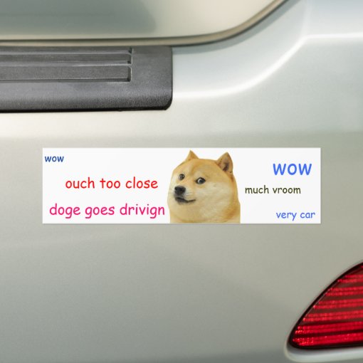 Doge Bumper Sticker | Zazzle