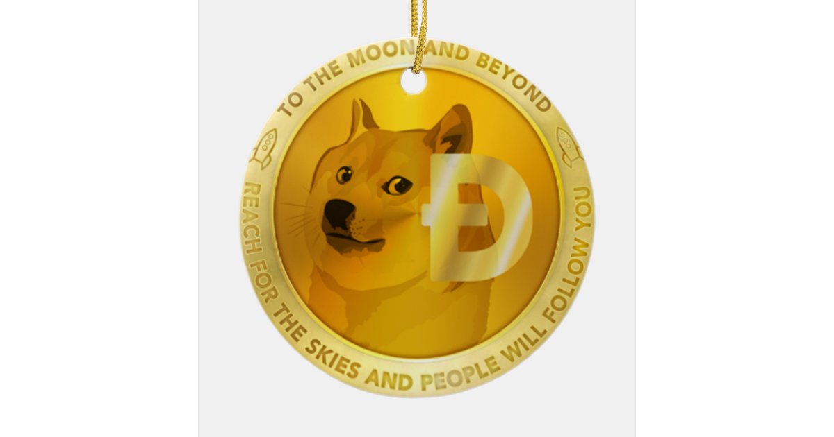 Doge Coin Circle Hanging Ornament | Zazzle