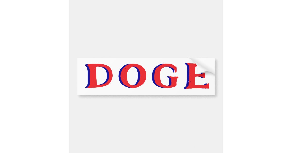 DOGE Department of Government Efficiency watchdog Bumper Sticker | Zazzle