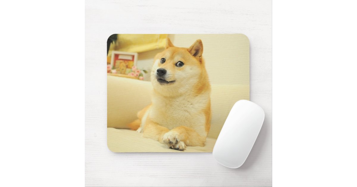Doge Dog Sitting Meme Mouse Pad | Zazzle