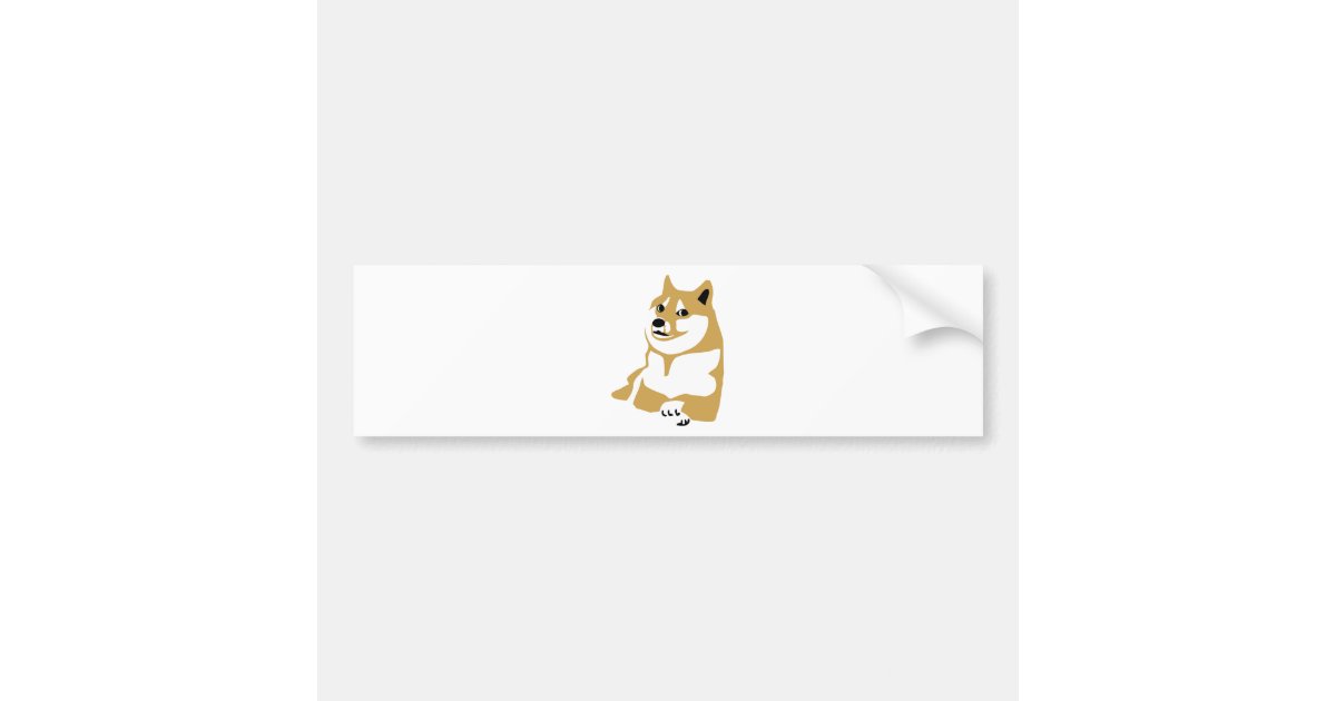 Doge - internet meme bumper sticker | Zazzle
