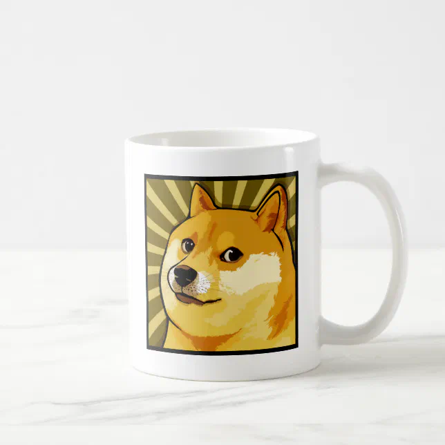 Doge Meme Square Doge Self Portrait Coffee Mug | Zazzle