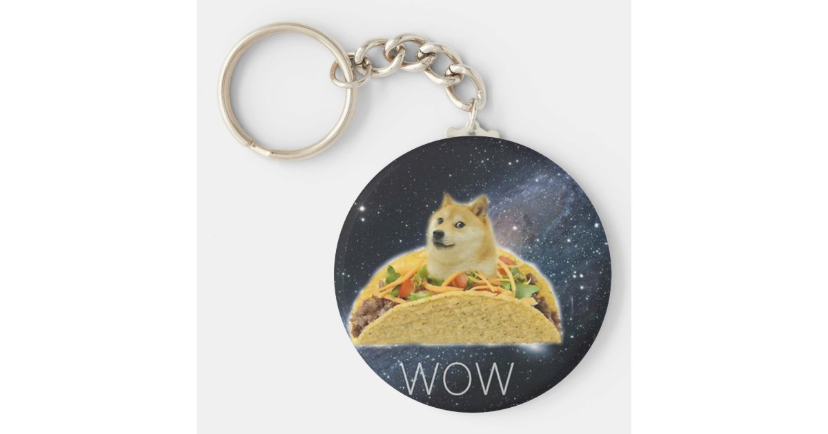 doge space taco meme keychain | Zazzle.com
