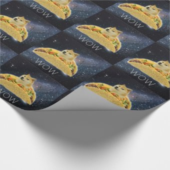 doge space taco meme wrapping paper | Zazzle