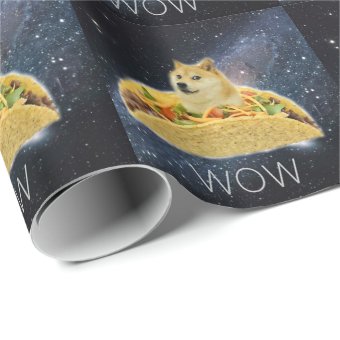 doge space taco meme wrapping paper | Zazzle