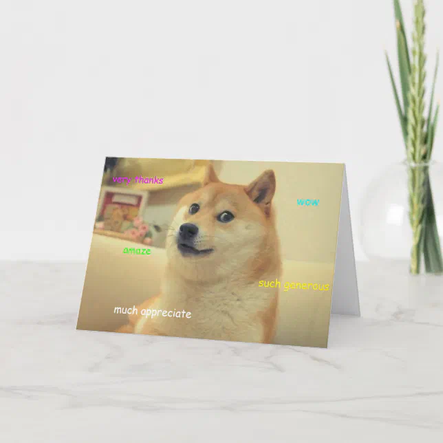 doge thank you card | Zazzle