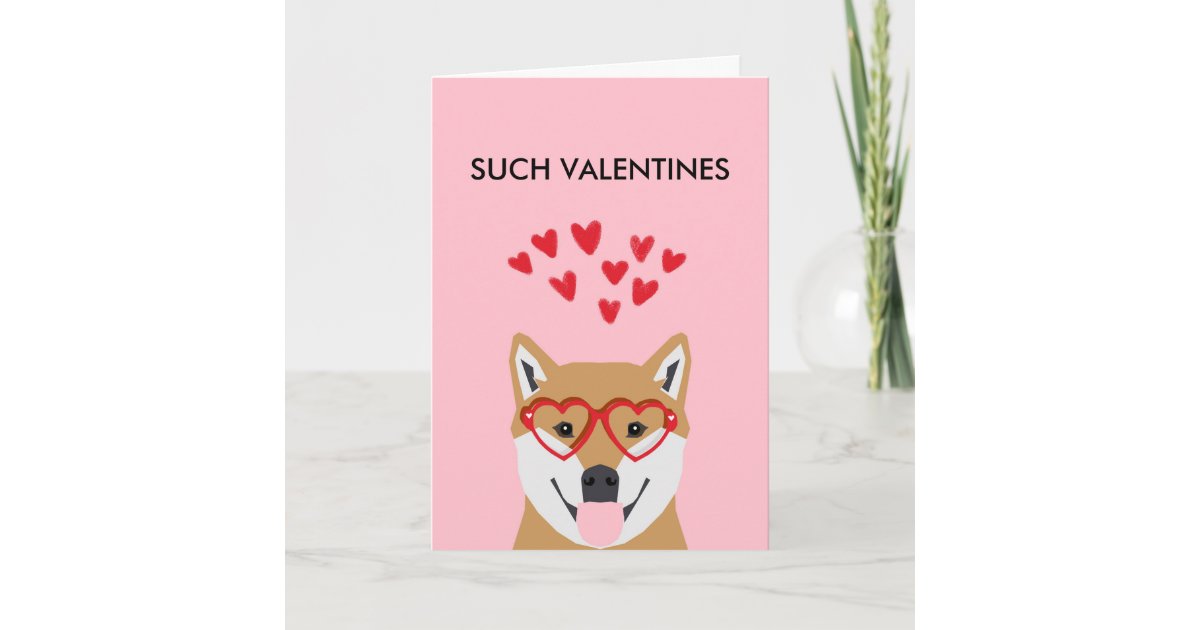 Doge Valentines Card - love dogs shiba inu | Zazzle