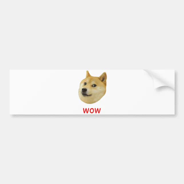 Doge Very Wow Much Dog Such Shiba Shibe Inu Bumper Sticker | Zazzle