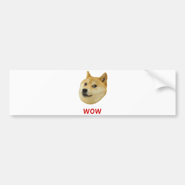 Doge Very Wow Much Dog Such Shiba Shibe Inu Bumper Sticker | Zazzle.com