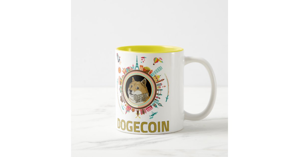 Dogecoin Around the World Mug | Zazzle