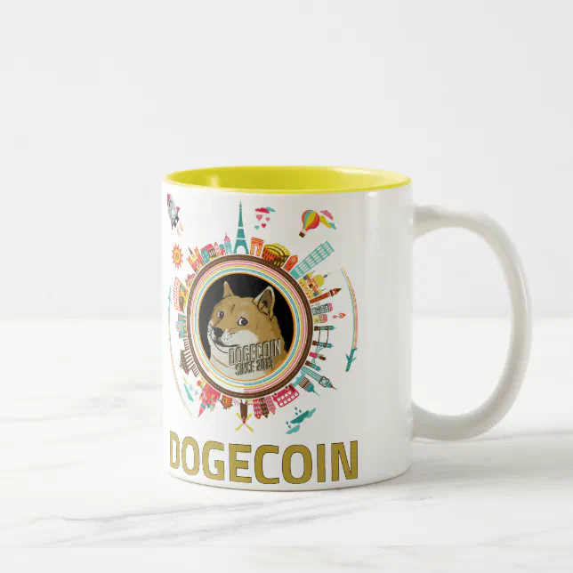 Dogecoin Around the World Mug | Zazzle