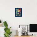 Dogecoin Astronaut Doge To The Moon Crypto Funny Poster | Zazzle