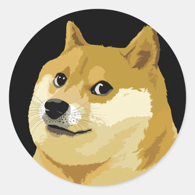 Dogecoin Doge Day To The Moon Stock Market Crypto Classic Round Sticker ...