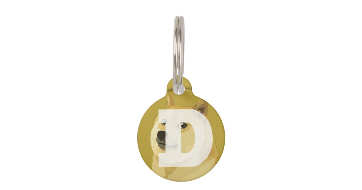 Dogecoin DOGE Pet ID Tag | Zazzle