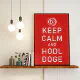 Dogecoin Keep Calm And Hodl Doge Crypto Funny Poster | Zazzle