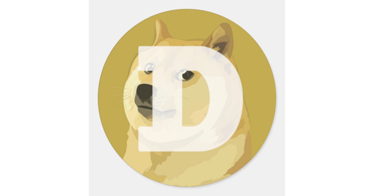 Dogecoin Logo Sticker | Zazzle