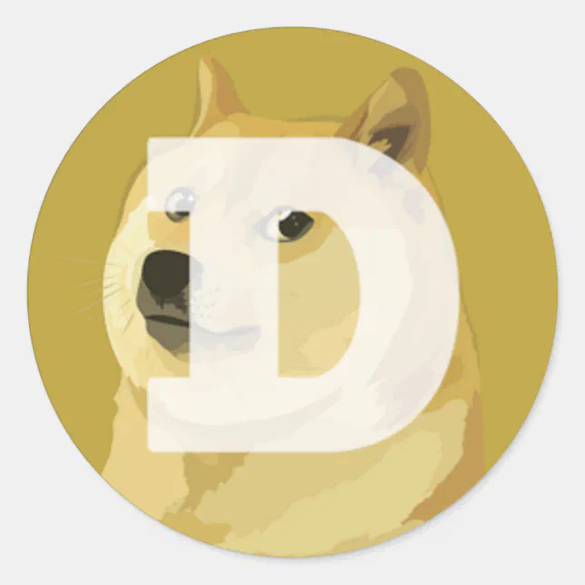 Dogecoin Logo Sticker | Zazzle